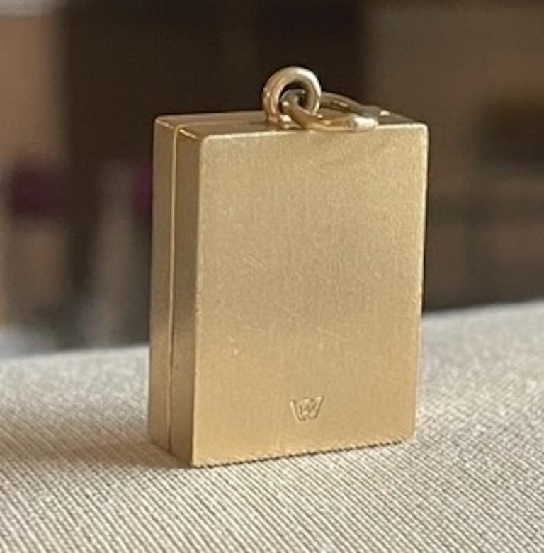 Statement Size Vintage 14k Gold and Blue Sapphire 3D Baby Shoe Book ...