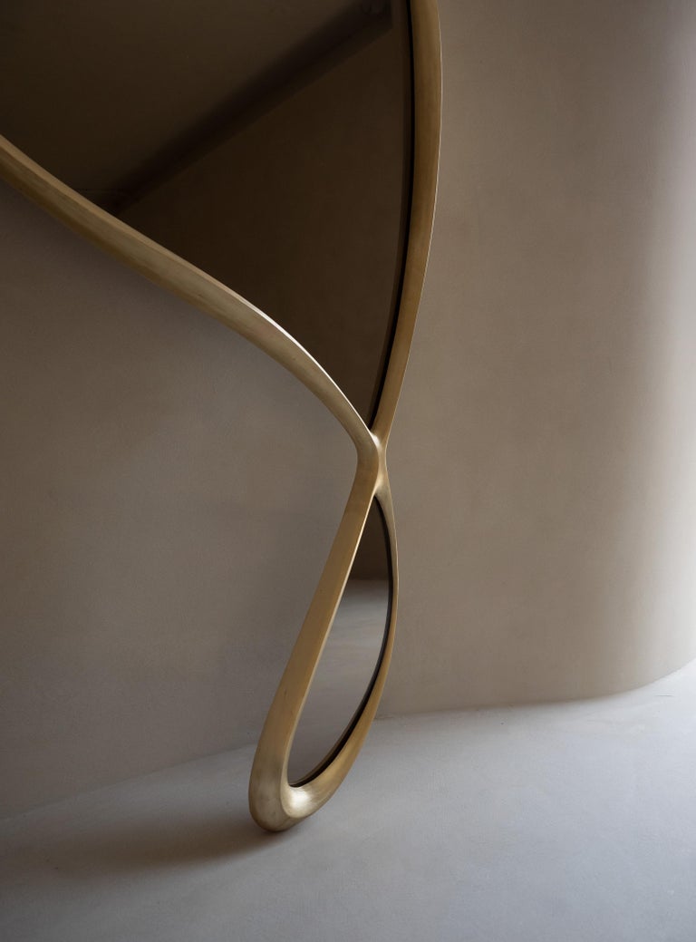 Asymmetrical Mirror, Wall Mirror in Bronze - 'Momentum Mirror II' by ...