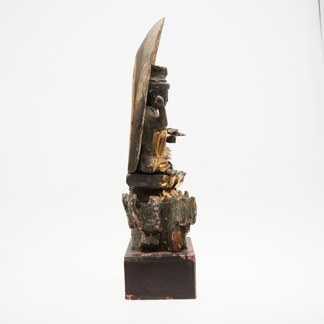 Statue of Kannon, Godess of Mercy, Guilded Wood, Japan, 19th Century at ...