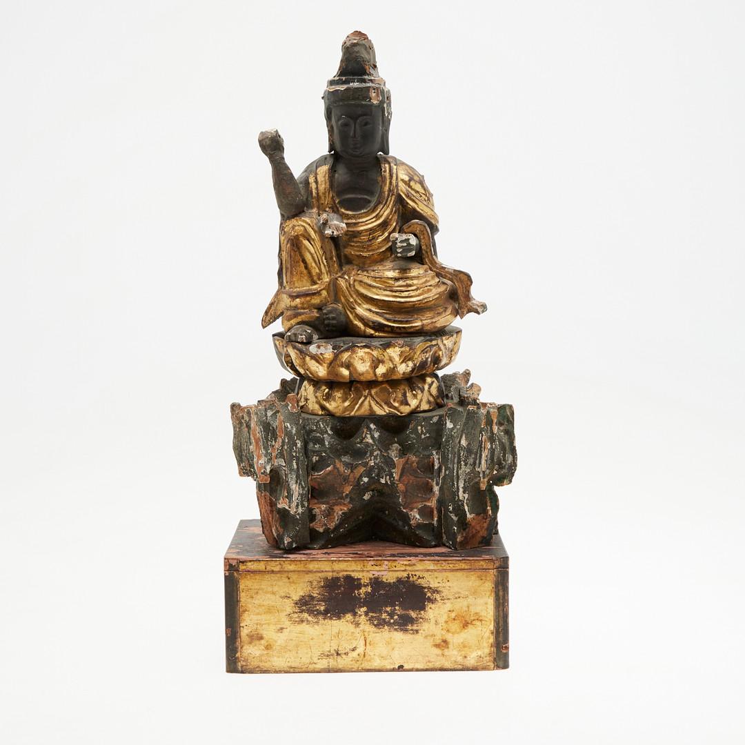 Statue of Kannon, Godess of Mercy, Guilded Wood, Japan, 19th Century at ...