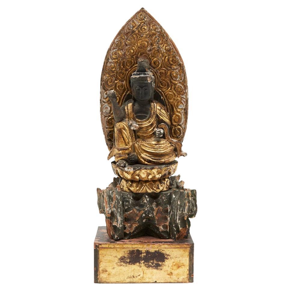 Statue of Kannon, Godess of Mercy, Guilded Wood, Japan, 19th Century at ...