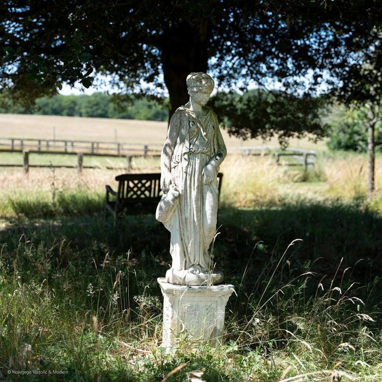 Statue Stone Plinth Amphictyonis Greek Goddess Wine Friendship Hebe For ...