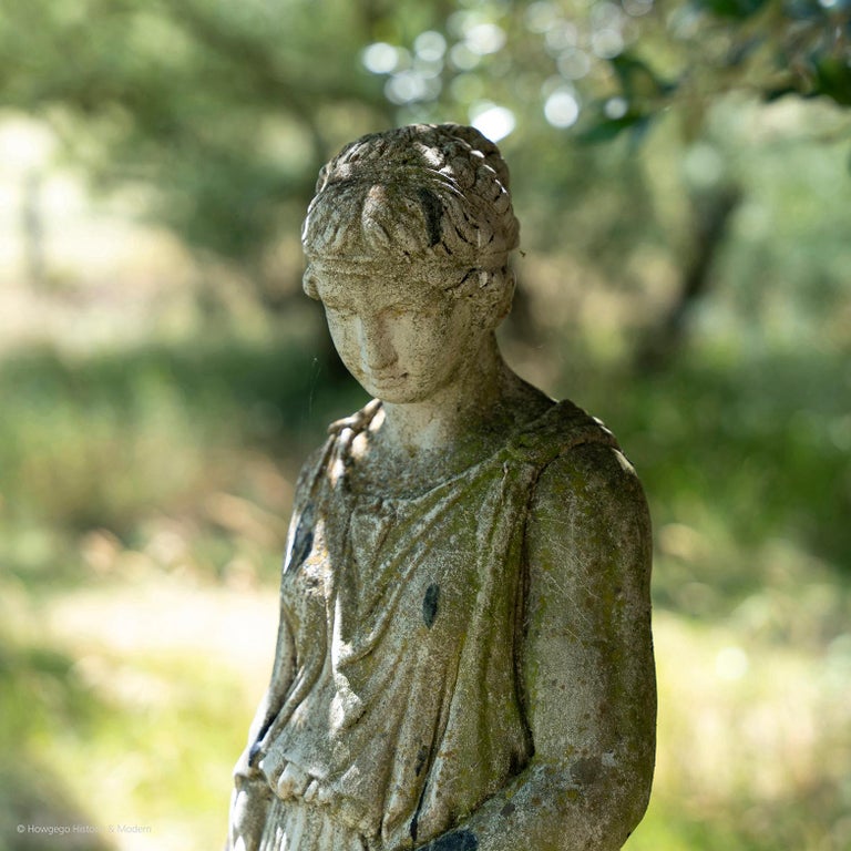 Statue Stone Plinth Amphictyonis Greek Goddess Wine Friendship Hebe For ...