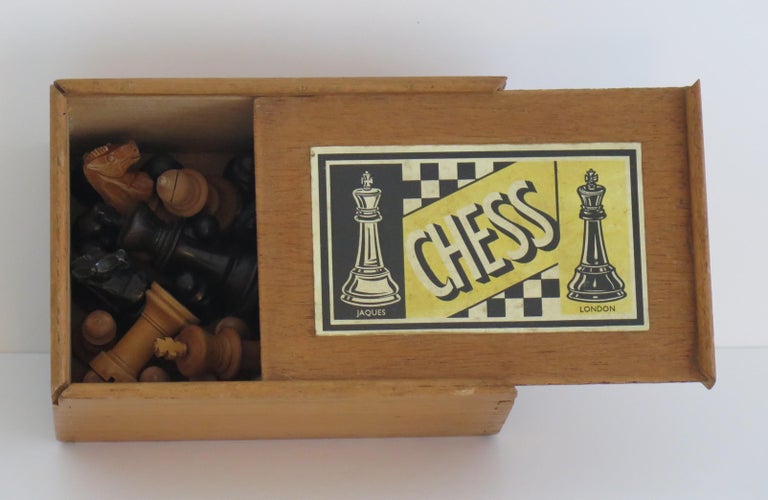 Staunton Fierce Knight Weighted Chess Set Kings in Jointed Box, 19th ...