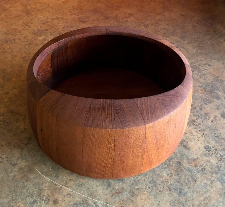 Staved Teak "O" Salad Bowl by Jens Quistgaard for Dansk For Sale at ...