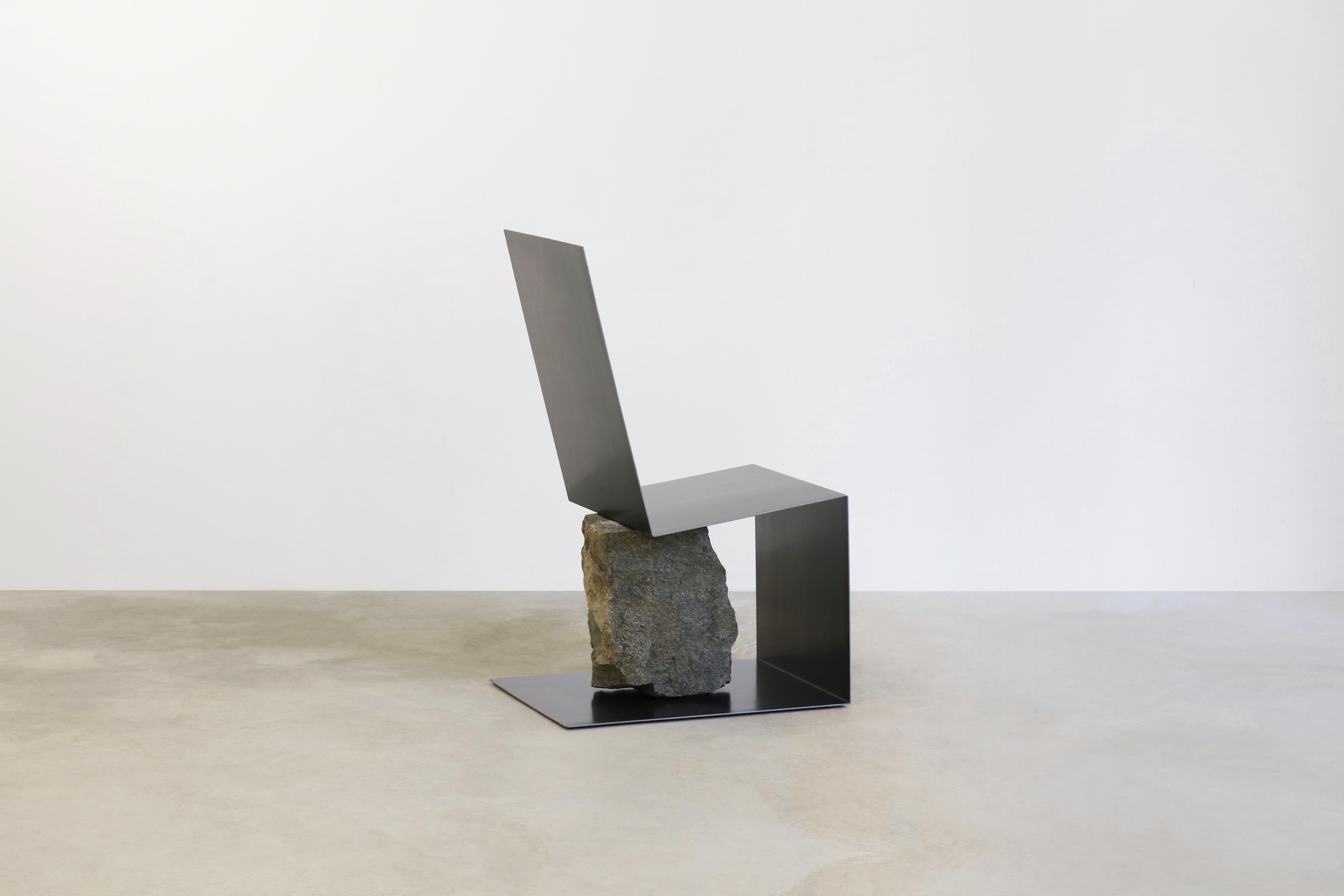 Steel and Stone Chair by Batten and Kamp For Sale at 1stDibs