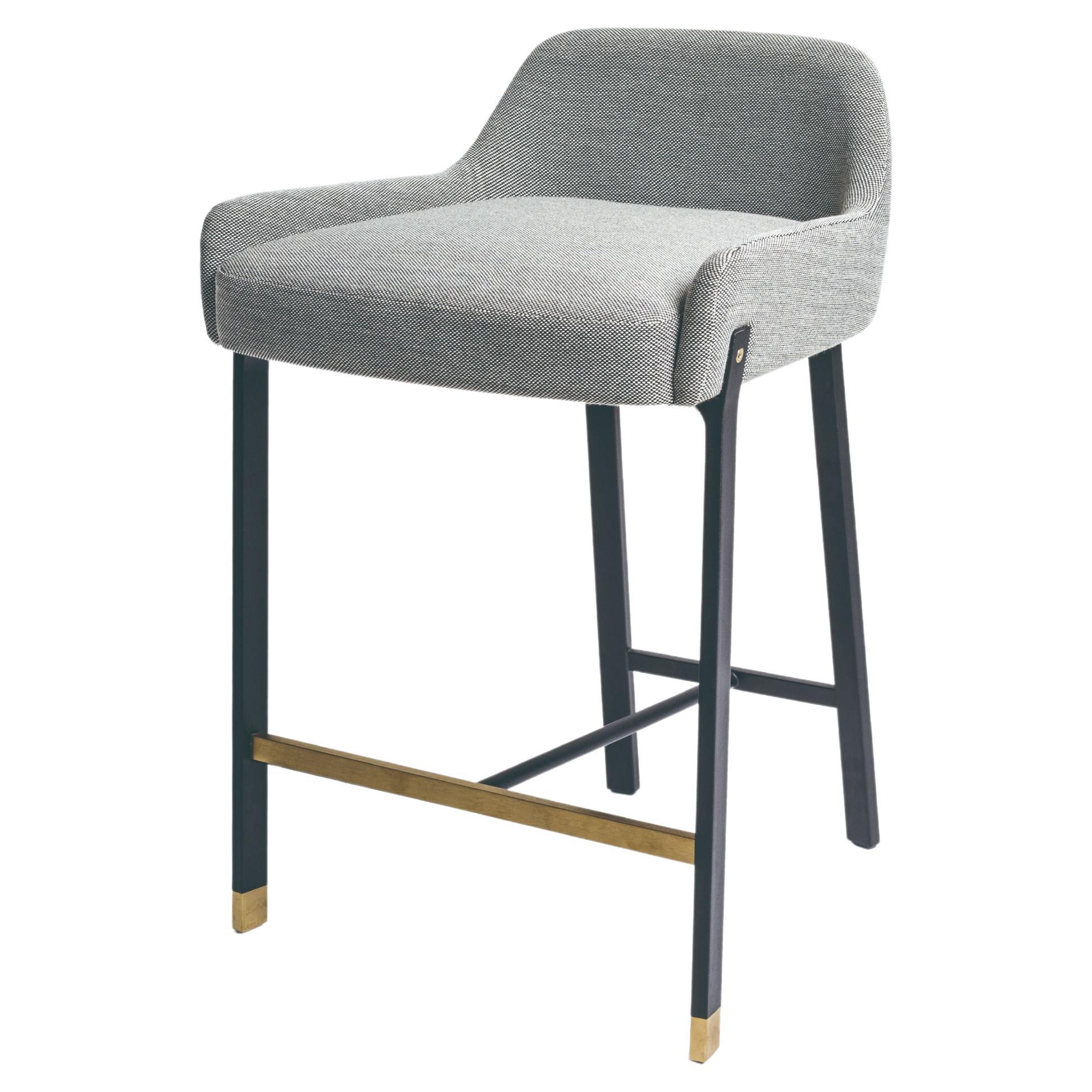 Steel and Upholstered PU Leather Omega Ice Counter Stool, Blink SH610 ...