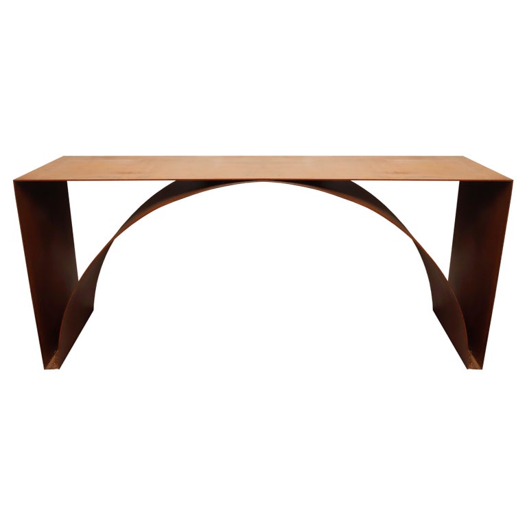 Steel Arch Console Table in Rex Oxide Finish by Juan Montoya For Sale ...