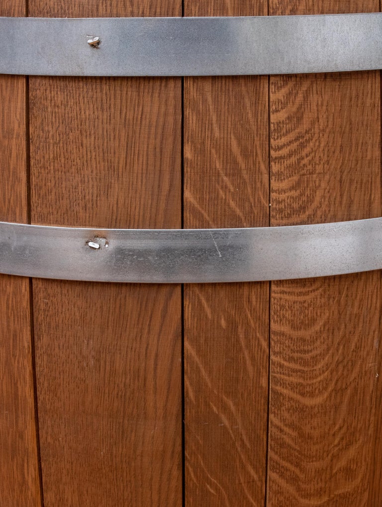 Steel-Banded Oak Wine Cask For Sale at 1stDibs
