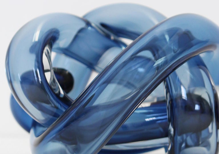 Steel Blue Wrap Sculpture by SkLO For Sale at 1stDibs