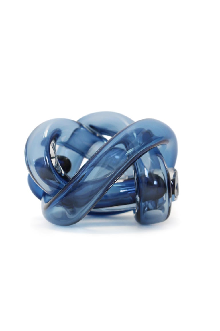 Steel Blue Wrap Sculpture by SkLO For Sale at 1stDibs