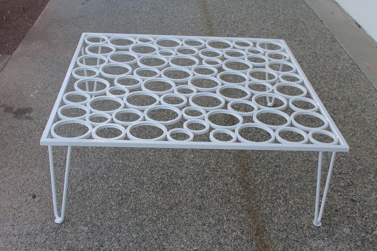 Steel Coffee Table with Circles For Sale at 1stDibs