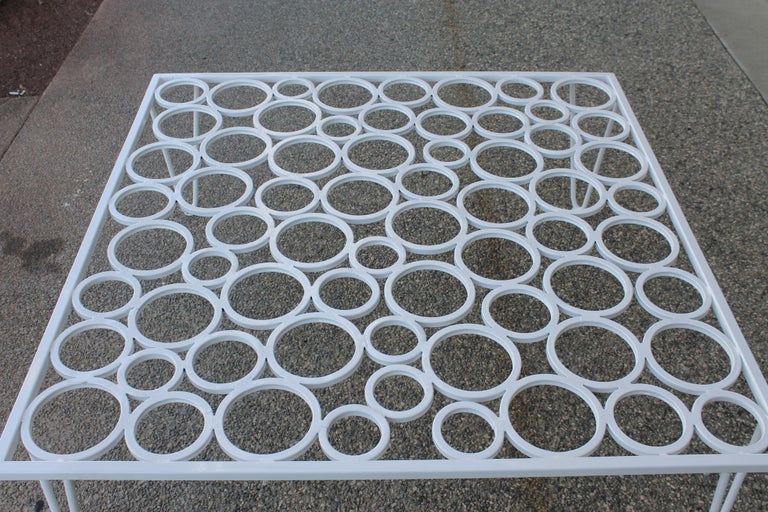 Steel Coffee Table with Circles For Sale at 1stDibs