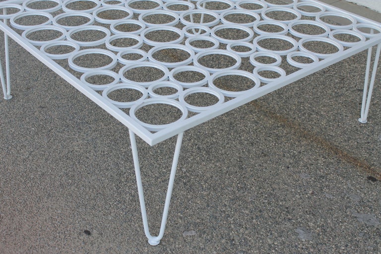 Steel Coffee Table with Circles For Sale at 1stDibs
