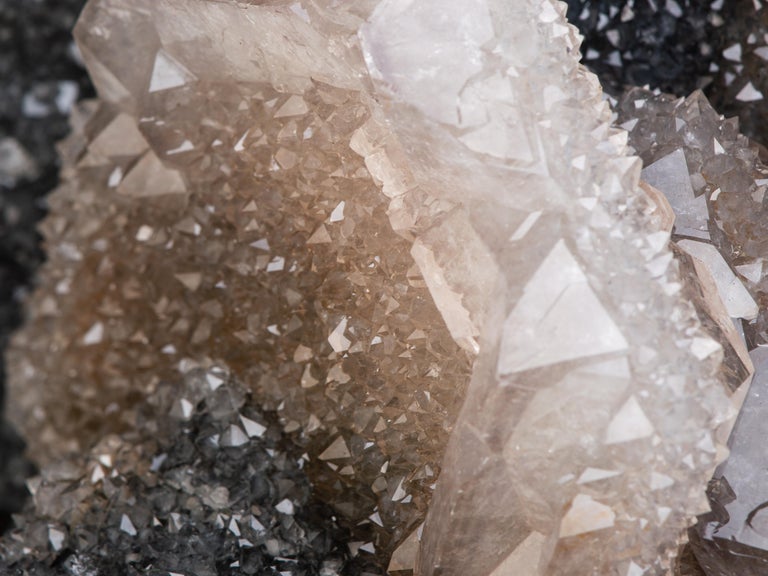 Steel Colored Heart Shaped Open Quartz Geode For Sale at 1stDibs