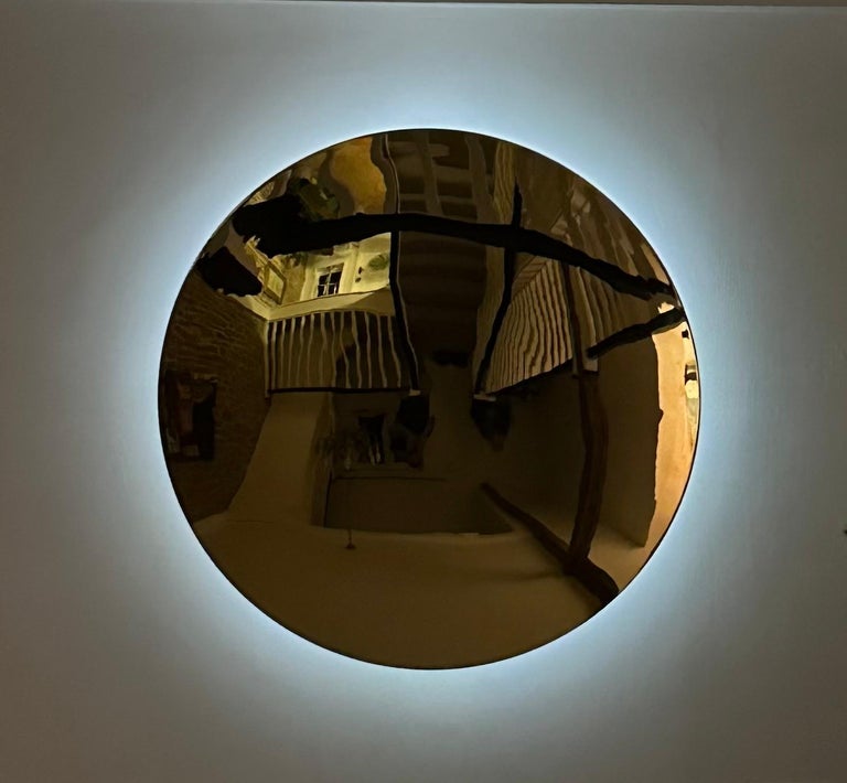 Steel Concave Wall Mirror 160cms/ 63" For Sale at 1stDibs