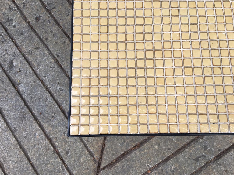 Steel Frame Coffee Table with Tile and Formica Top at 1stDibs | metal ...