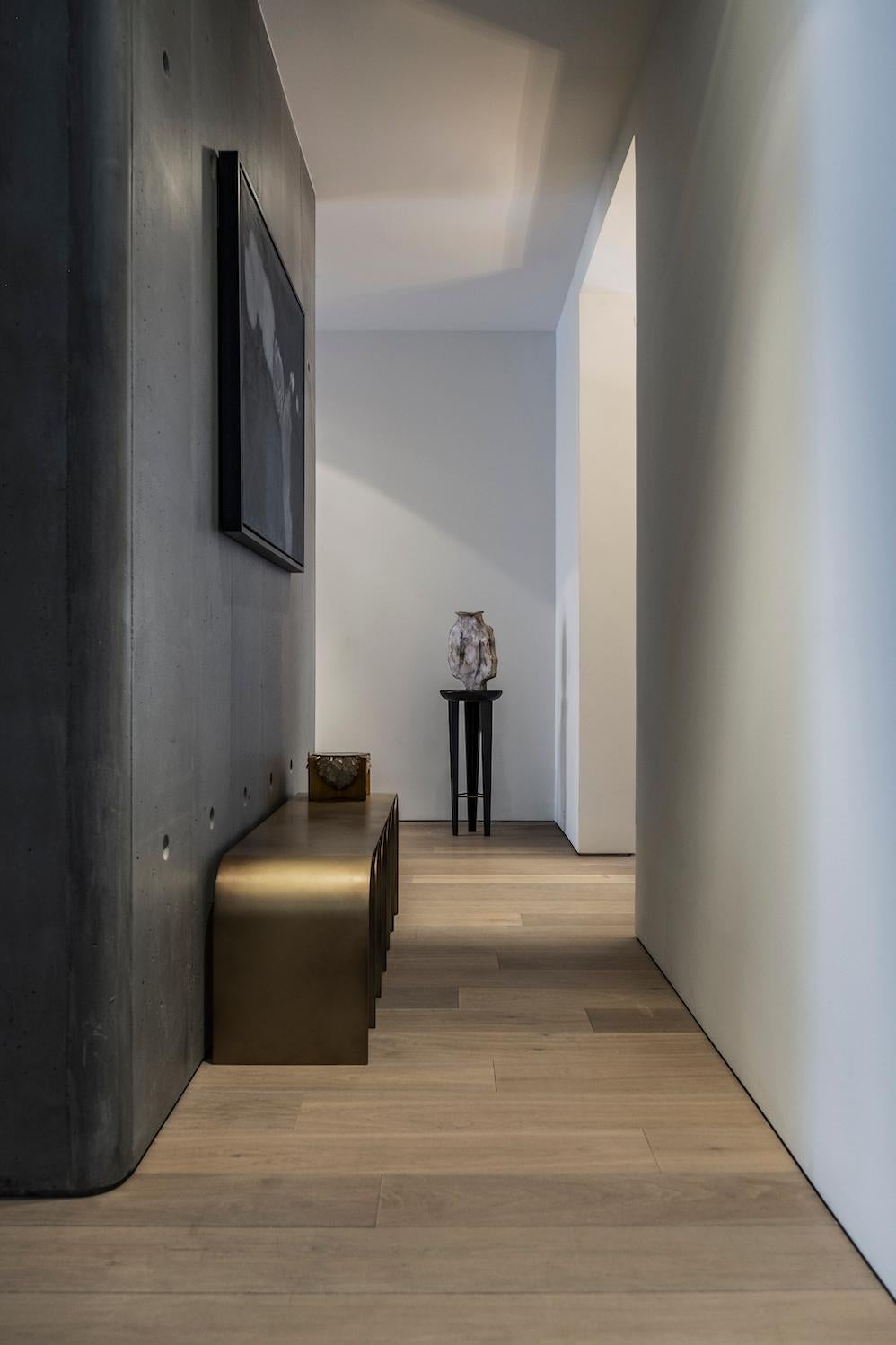 Steel Gold Arch Bench by Pietro Franceschini For Sale at 1stDibs