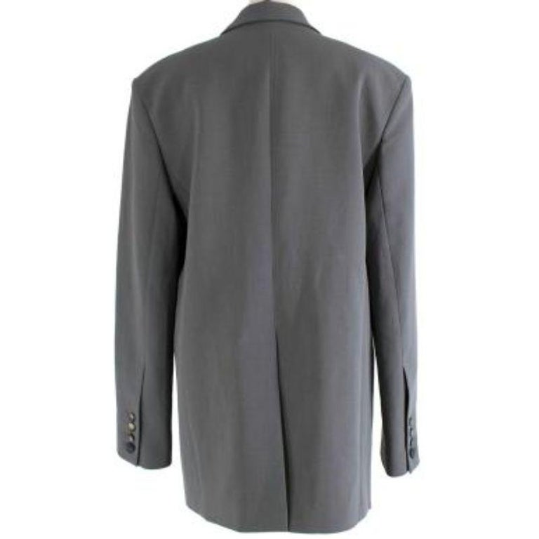 Steel Grey Evan Single Breasted Jacket For Sale at 1stDibs