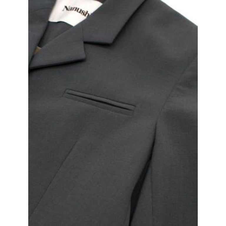 Steel Grey Evan Single Breasted Jacket For Sale at 1stDibs