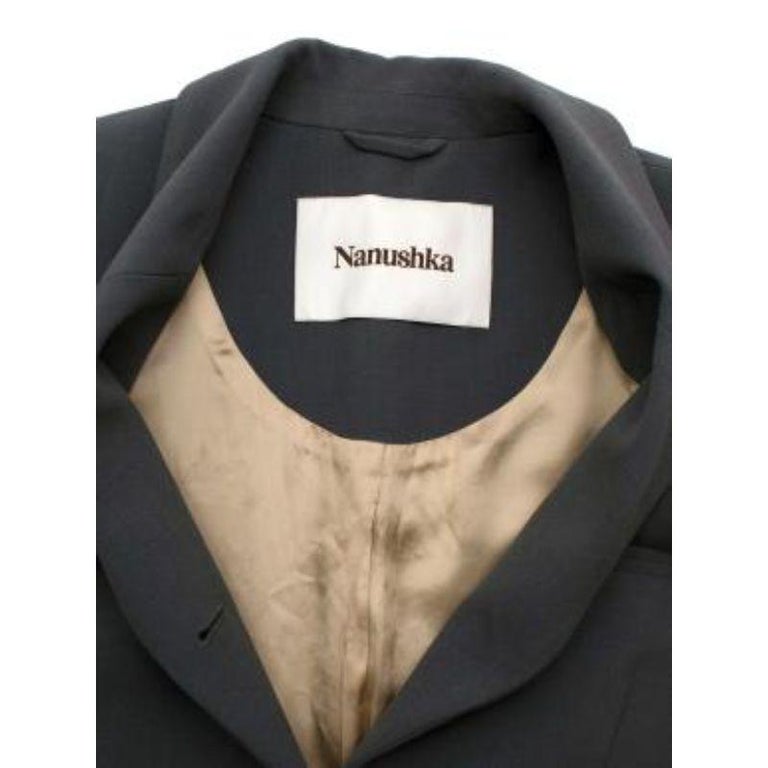 Steel Grey Evan Single Breasted Jacket For Sale at 1stDibs