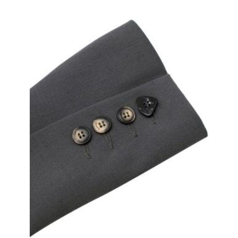 Steel Grey Evan Single Breasted Jacket For Sale at 1stDibs