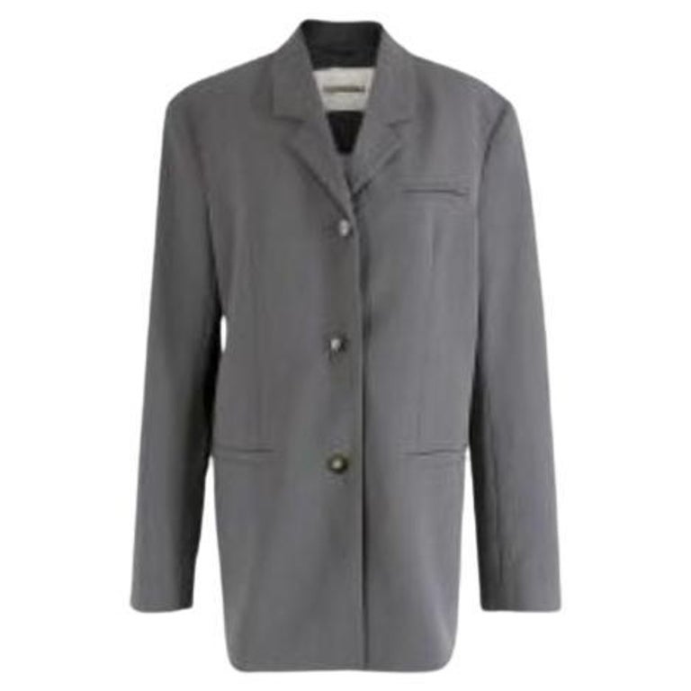 Steel Grey Evan Single Breasted Jacket For Sale at 1stDibs