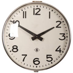 Steel Industrial, Factory, Workshop Wall Clock at 1stDibs