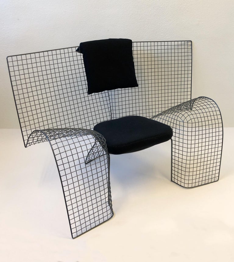 Steel Mesh Memphis Chair by D’Urbino Lomazzi for Zerodesigno at 1stDibs