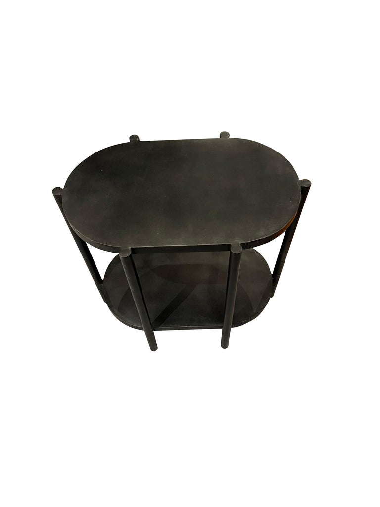 Steel Oval Two Tier Six Column Shape Legs Side Table, India ...