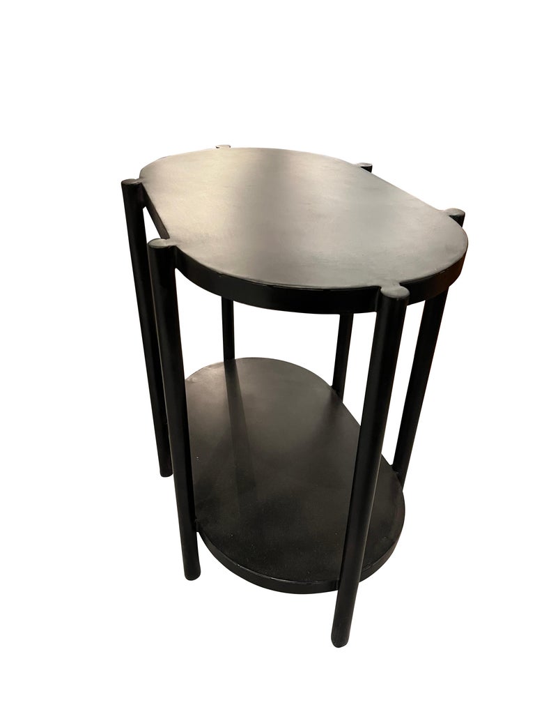 Steel Oval Two Tier Six Column Shape Legs Side Table, India ...