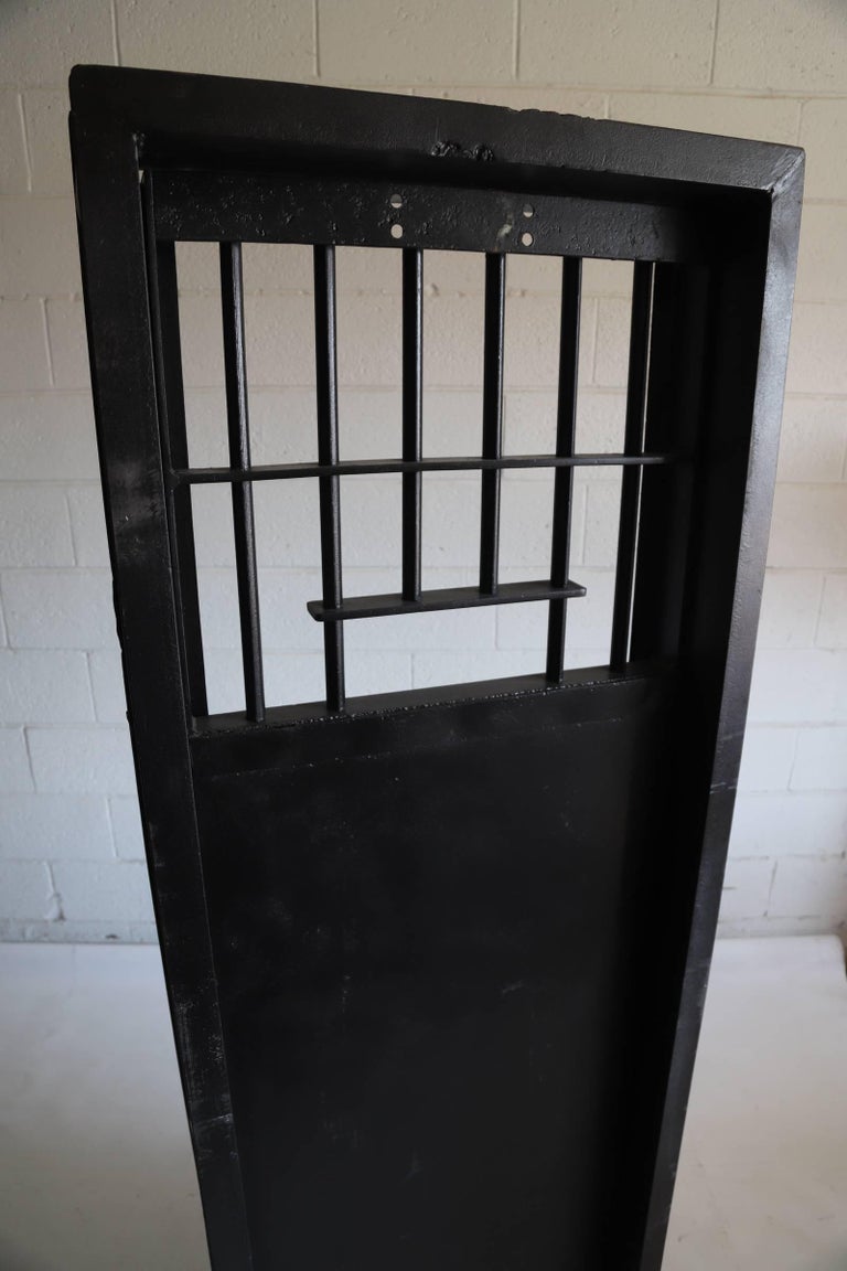 Steel Prison Jail House Door-Wine Cellar Door at 1stDibs