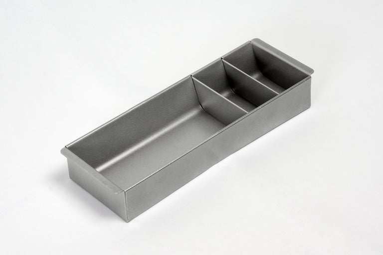 Steel Tanker Drawer Insert/ Organizer, Refinished in Silver at 1stDibs