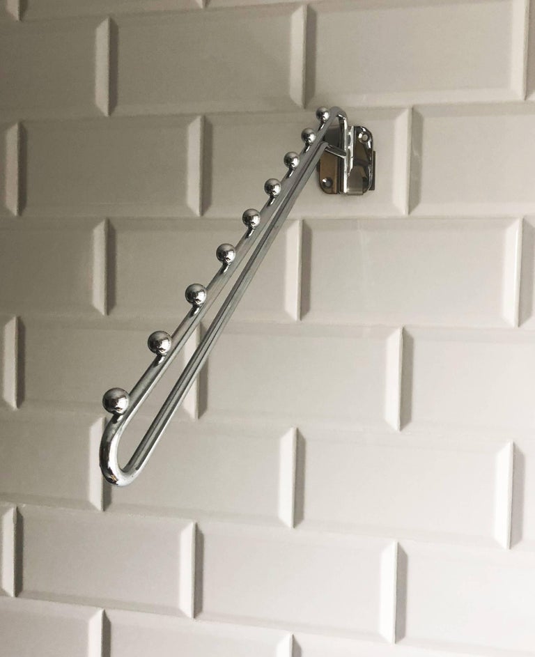 Steel Wall Wardrobe Cloth Hanger For Sale at 1stDibs