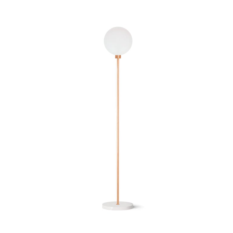 Steel/White Marble Verti Floor Light by Atris For Sale at 1stDibs
