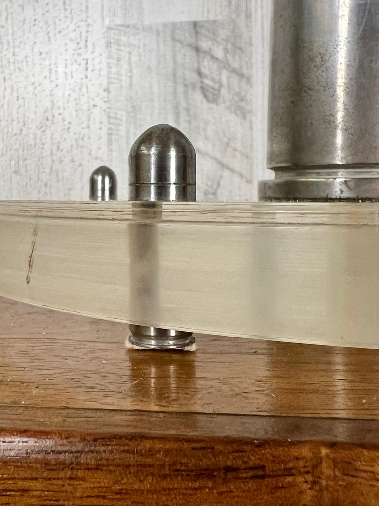 Steel, Brass and Lucite Artillery Shell Lamps For Sale at 1stDibs