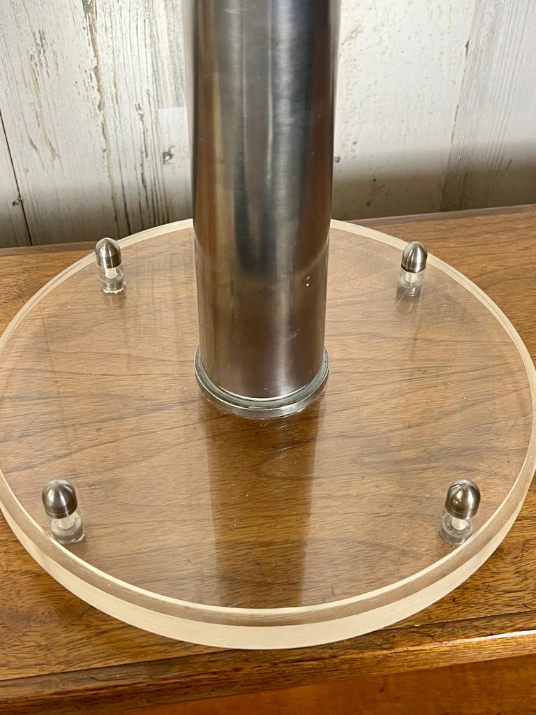 Steel, Brass and Lucite Artillery Shell Lamps For Sale at 1stDibs