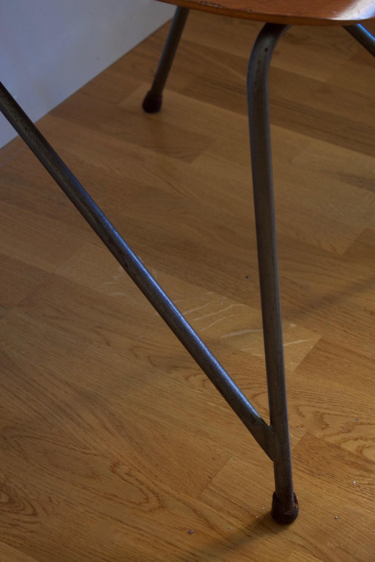 Steen Eiler Rasmussen, Armchair from Rungsted Skole, Metal, Oak ...