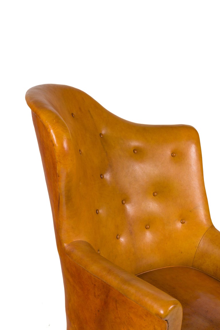 Steen Eiler Rasmussen Asymmetrical Leather Armchair for AJ Iverson ...