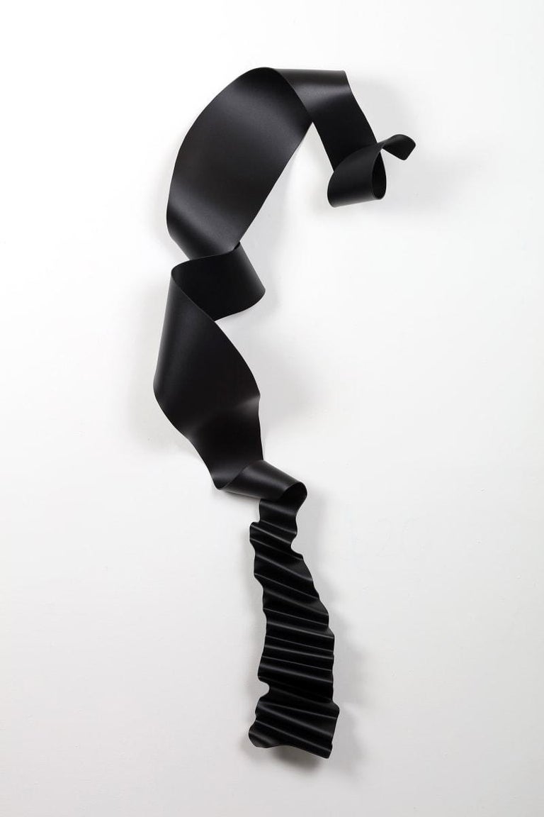 Stefan Duerst - Soul Gate #3 (black metal wall sculpture steel ribbon ...