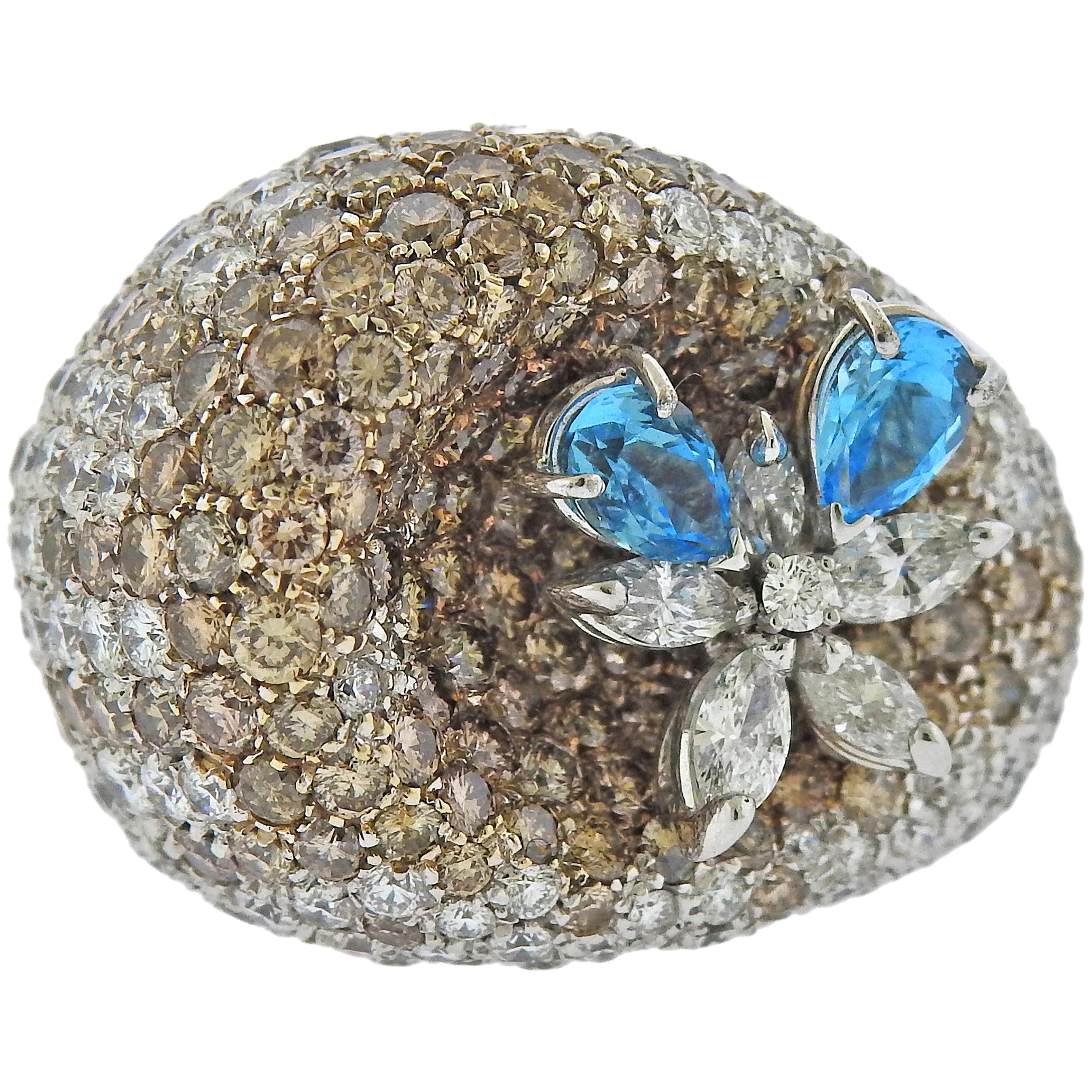 Stefan Hafner White Gold Gemstone Ring at 1stDibs | stefan hafner rings