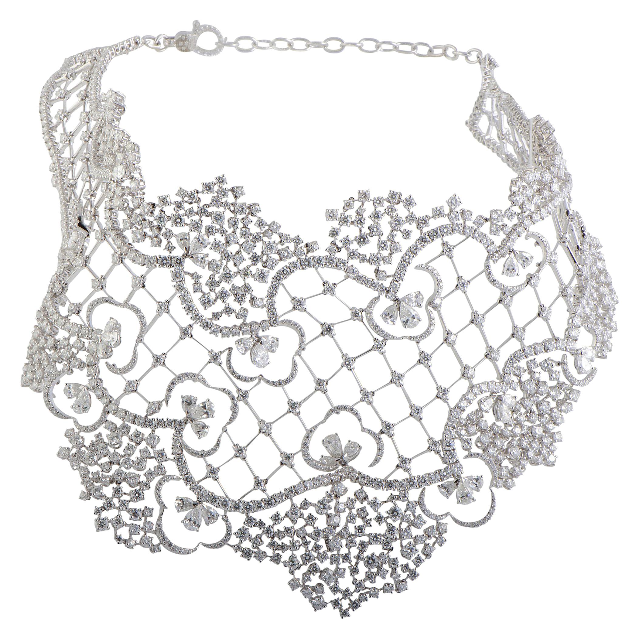Stefan Hafner Chandelier Lariat Diamond White Gold Necklace For Sale at ...