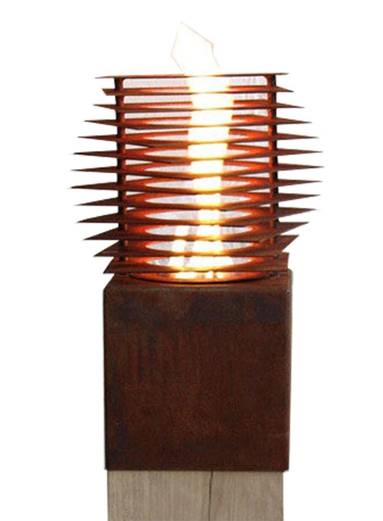 Stefan Traloc - Oak Column and Garden Torch - "Cube" - straight ...