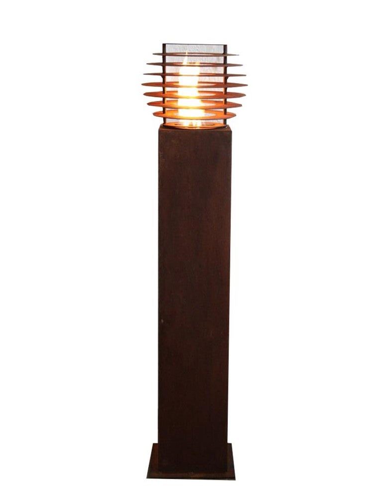 Stefan Traloc - Steel Column and Garden Torch - "Ball"- handmade garden ...