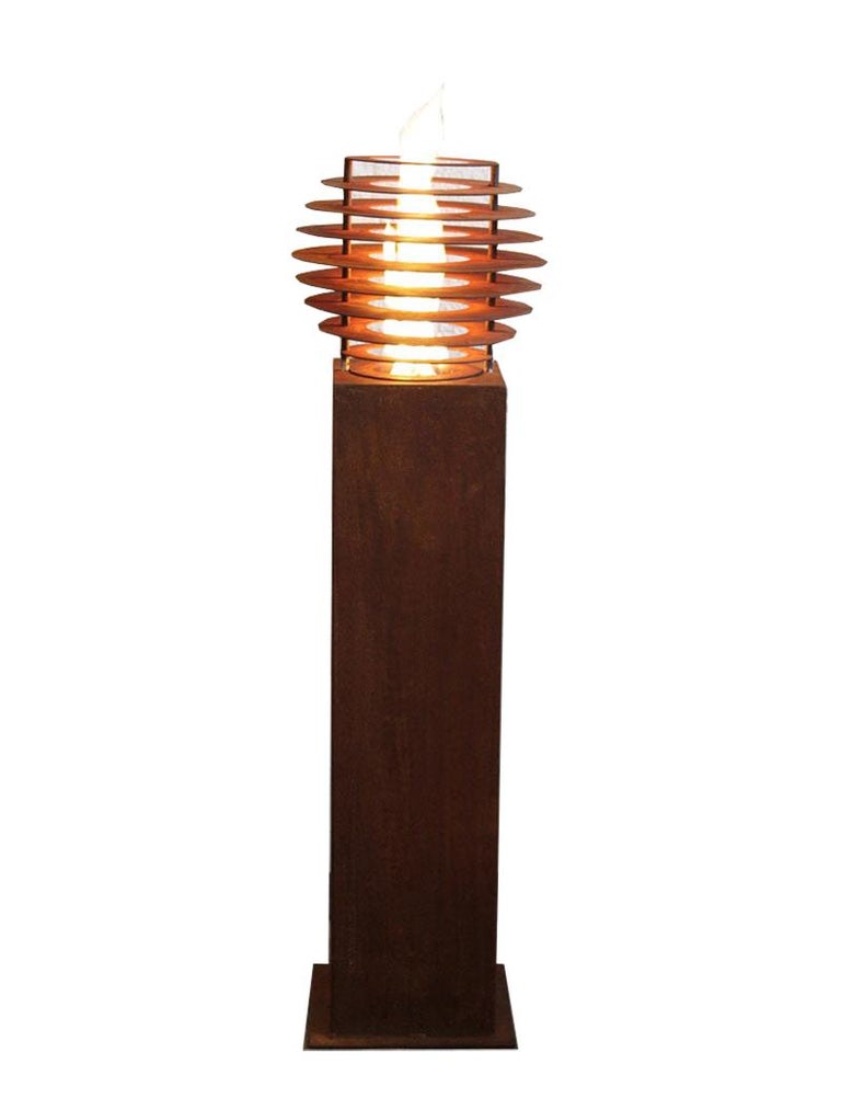 Stefan Traloc - Steel Column and Garden Torch - "Ball" - handmade ...
