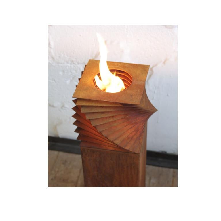 Stefan Traloc - Steel Column and Garden Torch - "Cube" - handmade For ...