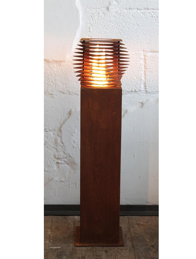 Stefan Traloc - Steel Column and Garden Torch - "Cube" - handmade For ...