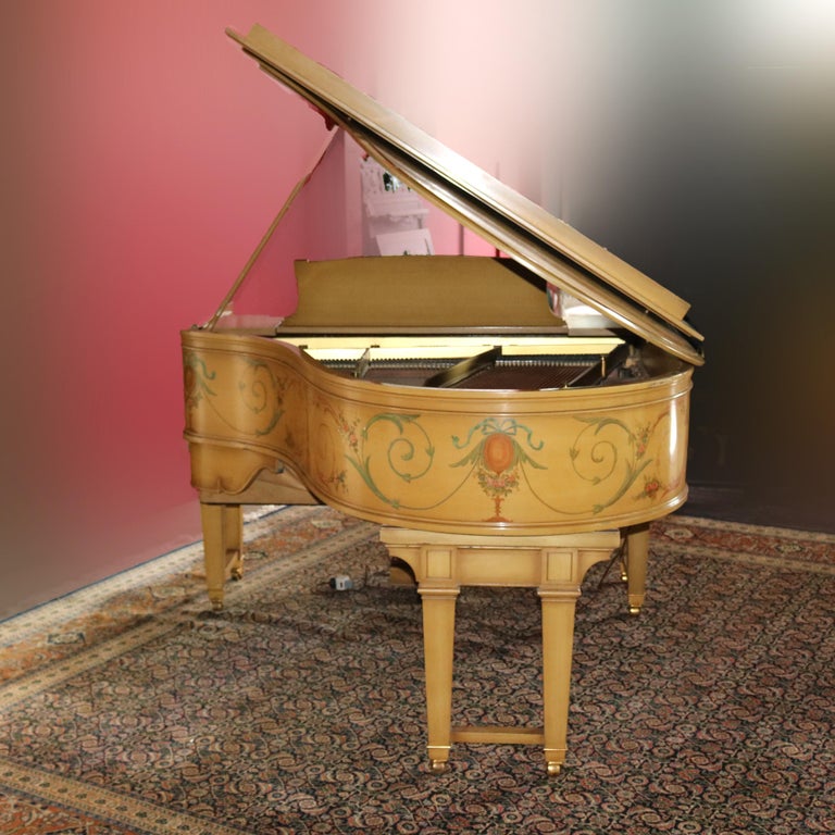 Steinway Duo Art M Aeolian Player Grand Piano, Custom Painted Decorated ...