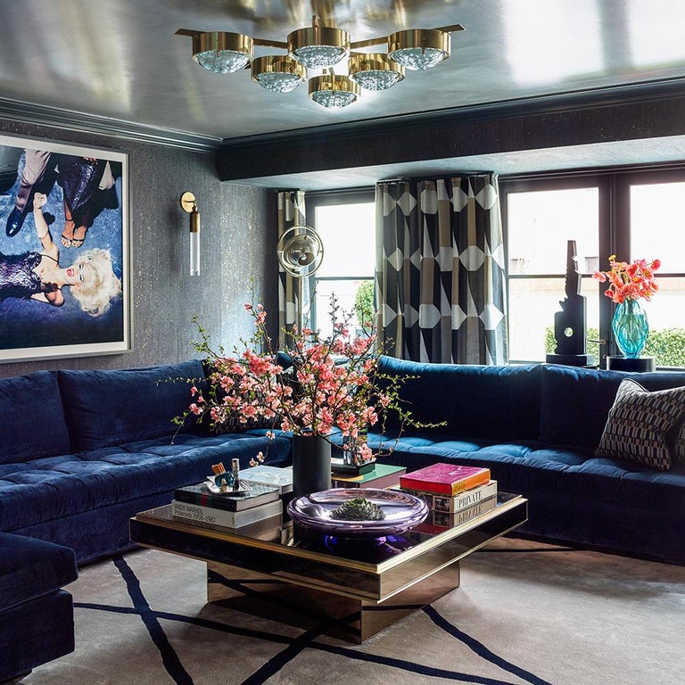 "Stella" Faceted Glass Ceiling Light by Fedele Papagni and Gaspare ...