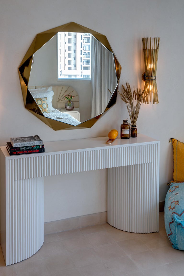 Stella Large Wall Console Mirror Gold by Nika Zupanc For Sale at 1stDibs